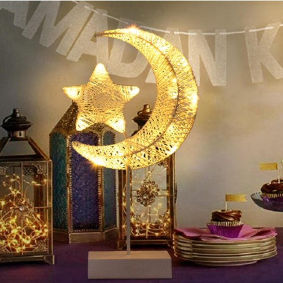 Abkshine | Other | 5 Led Moon Star Shaped Lamp For Ramadan Decor ...